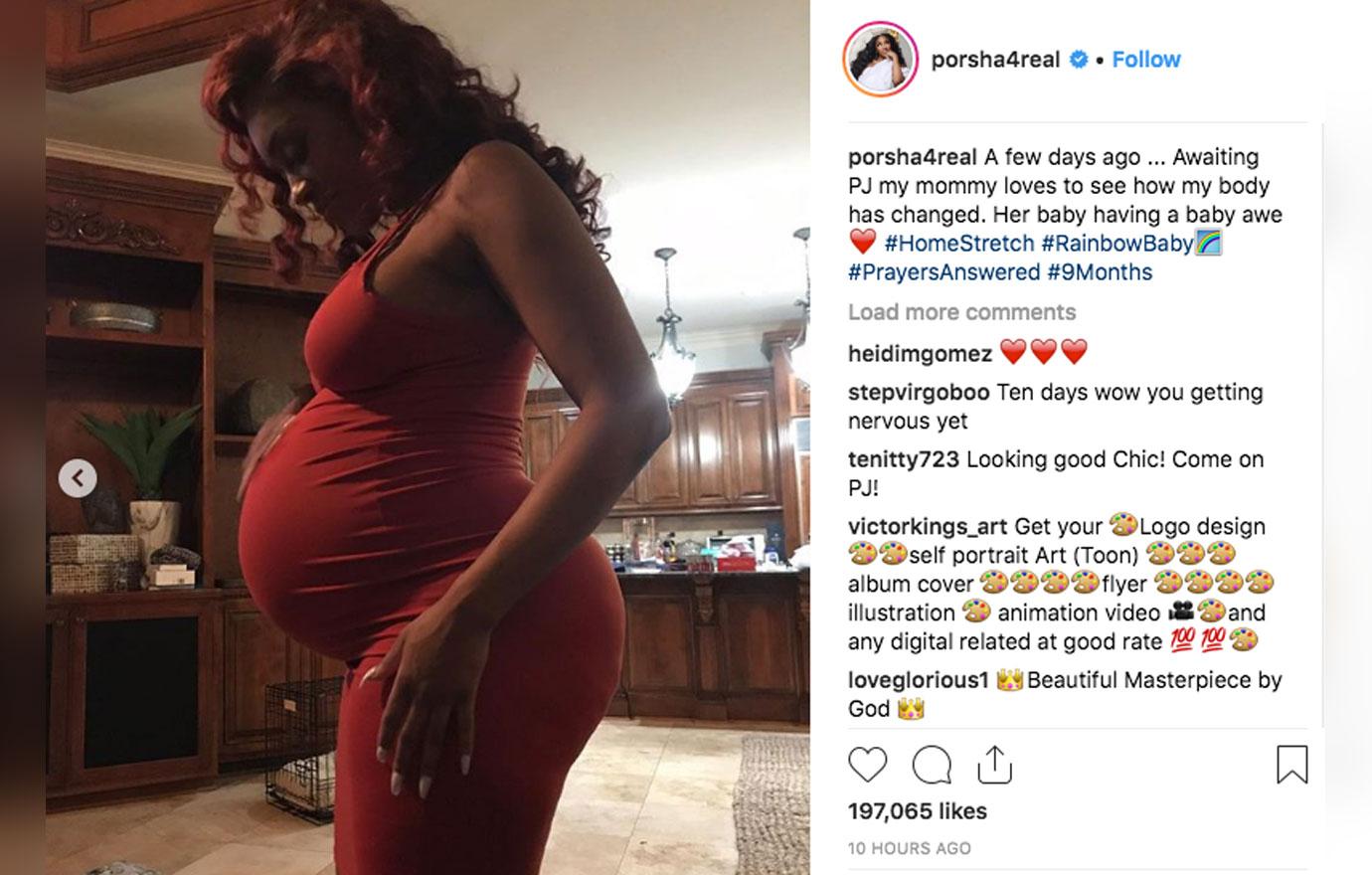 'RHOA': Pregnant Porsha Looks Ready To Pop In Latest Instagram Snaps