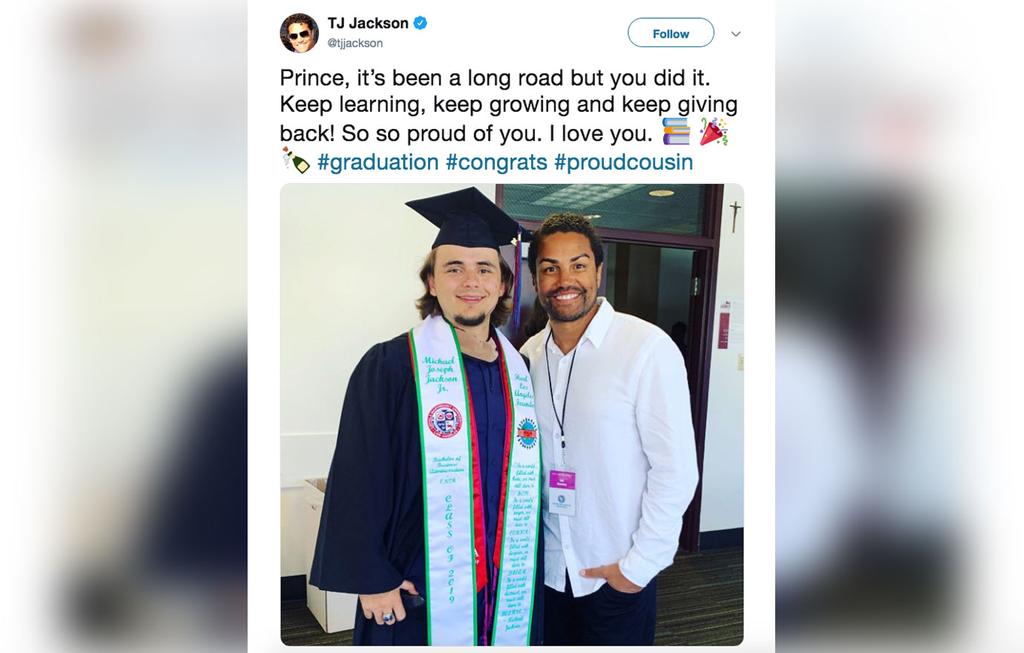 Michael Jackson’s Son Blanket Attends Brother Prince’s College Grad