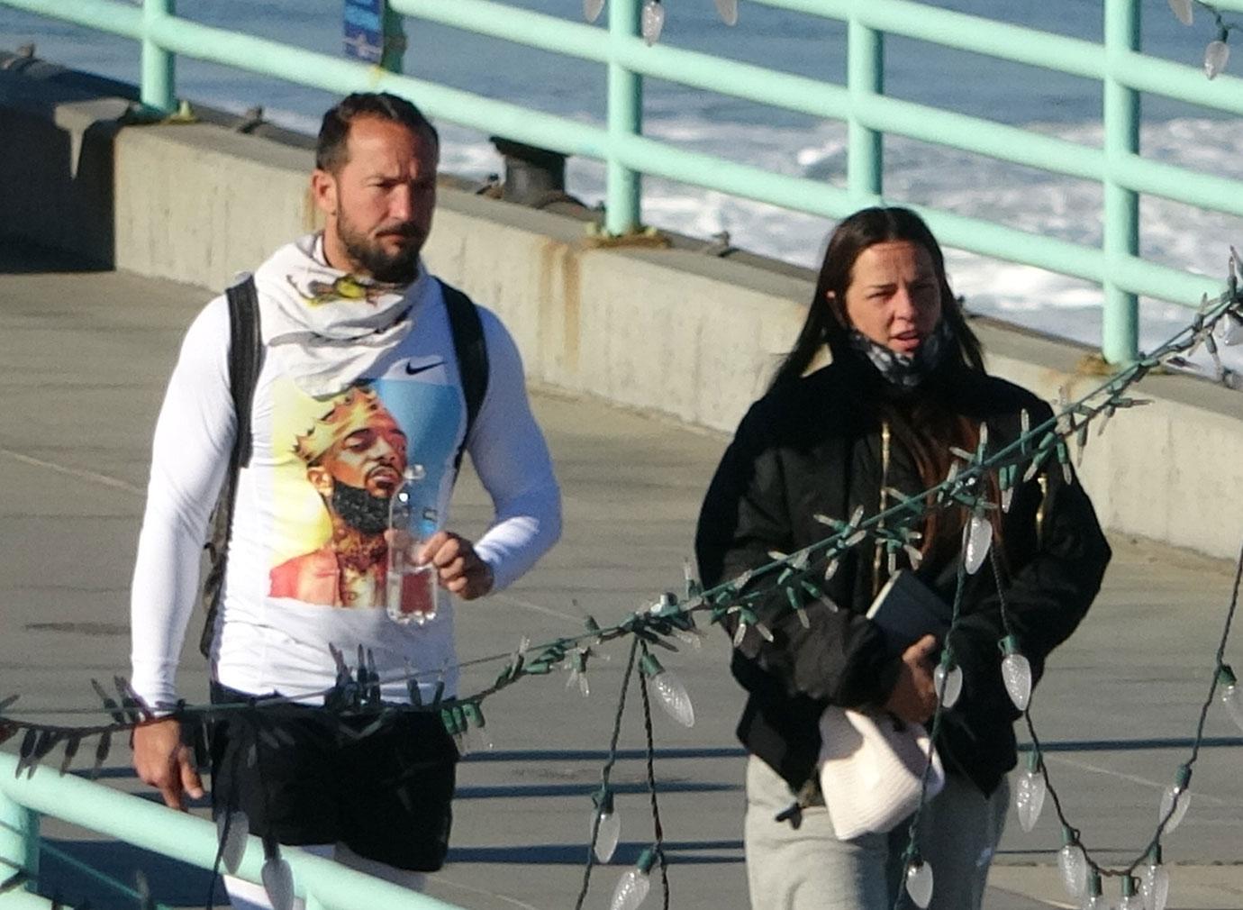 Pastor Carl Lentz And Wife All Smiles During Beach Walk: Photos