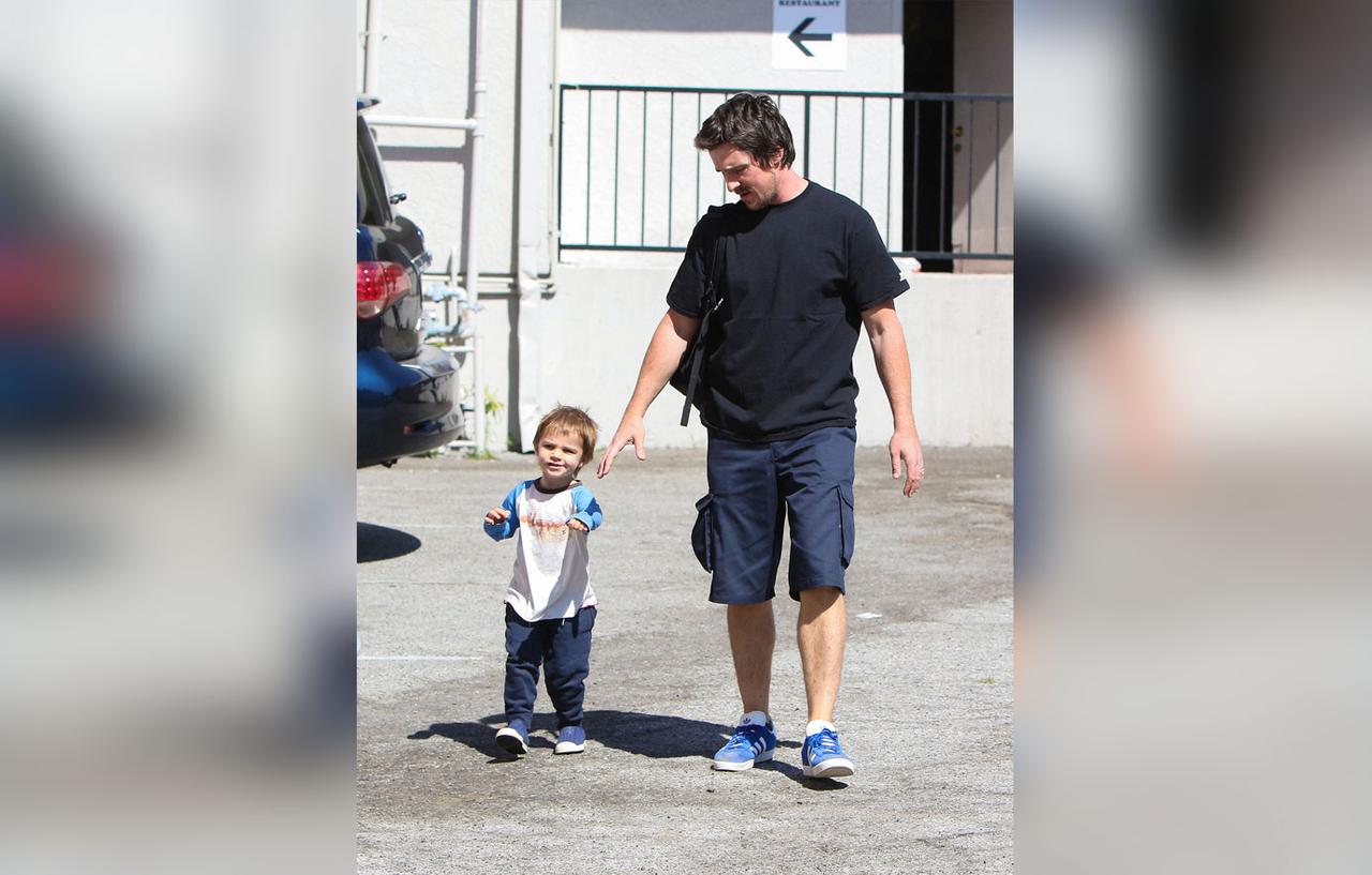 Christian Bale Enjoys Some Quality Father/Son Time In L.A.
