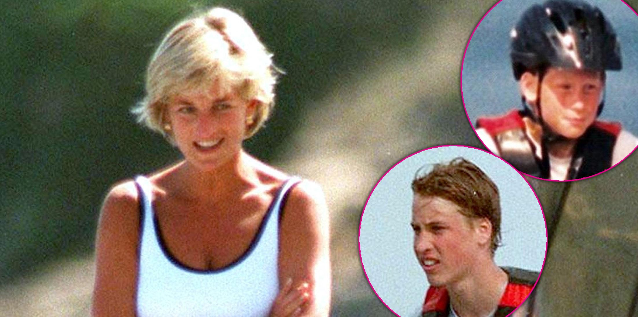 Rare Vacation Photos Of Princess Diana With Princes William & Harry