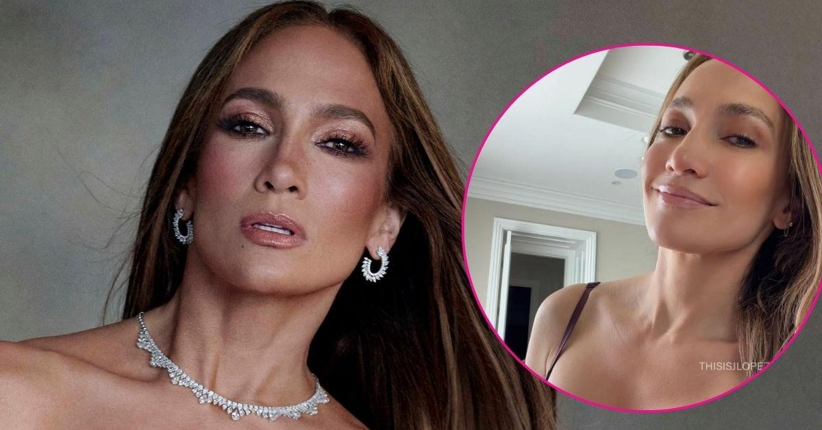 Makeup-Free Jennifer Lopez Wears Low-Cut Sports Bra During 'GRWM' Video