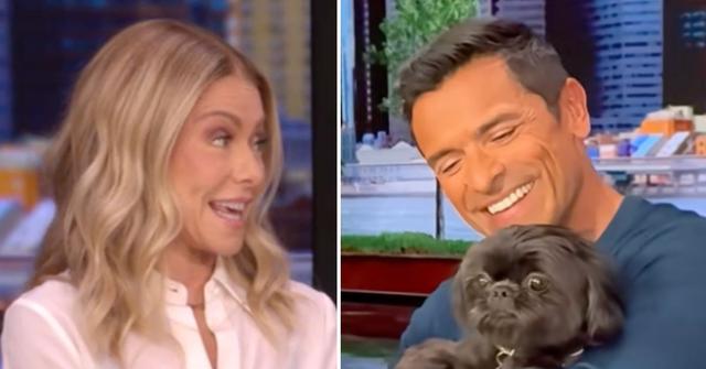 Kelly Ripa Teases Mark Consuelos' 'Codependent' Bond With Dog Lena