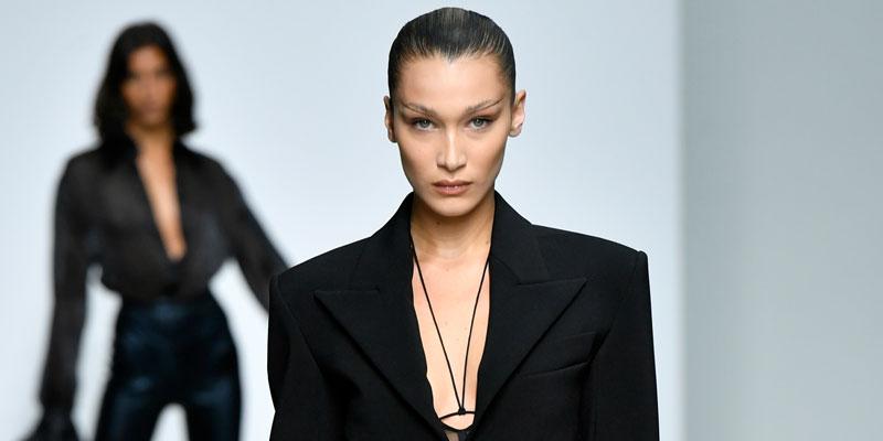 Bella Hadid Wears Racy Look For Mugler Show During PFW