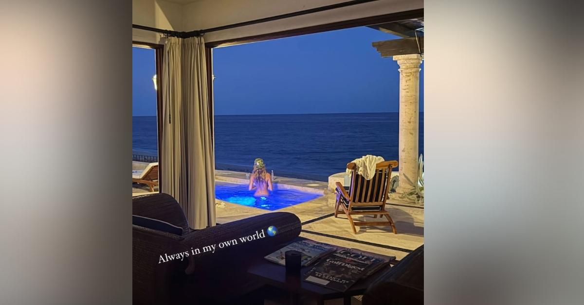 Brooks Nader & Sister Go Topless In Pool While On Vacation: Photos