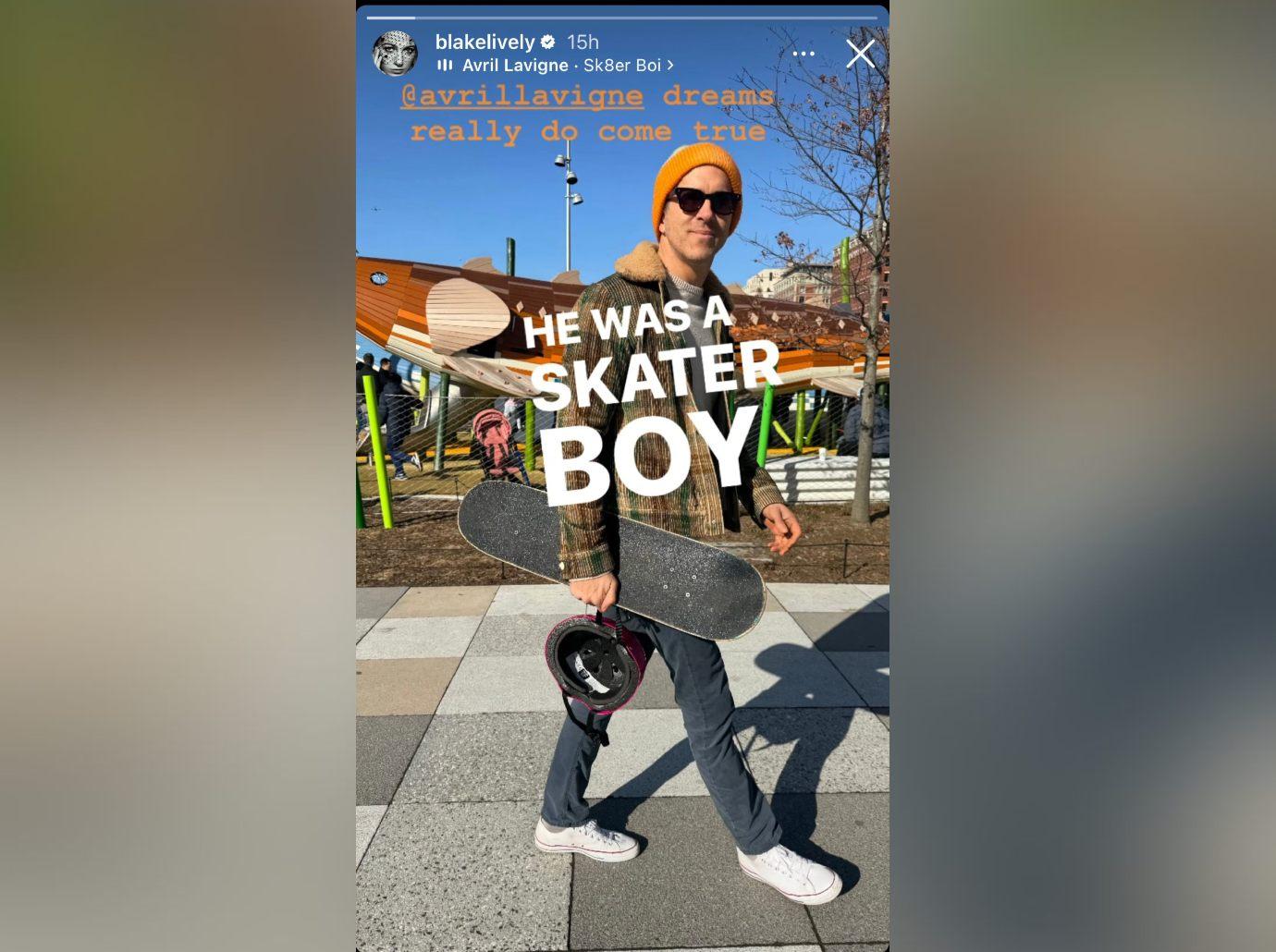 Blake Lively Shows Off Ryan Reynolds' Skater Look, Tags Avril Lavigne
