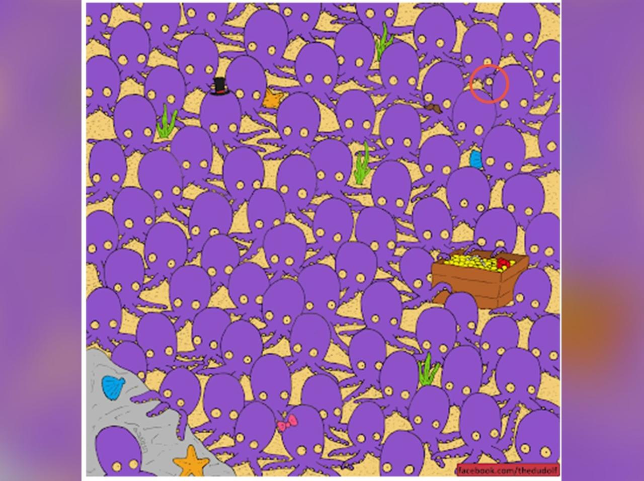 Optical Illusion: Spot The Fish Hiding Among The Octopuses