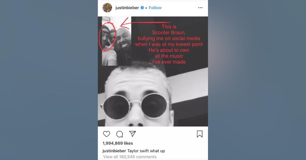 Justin Bieber Adds Taylor Swift's Song To His Post Years After Feud