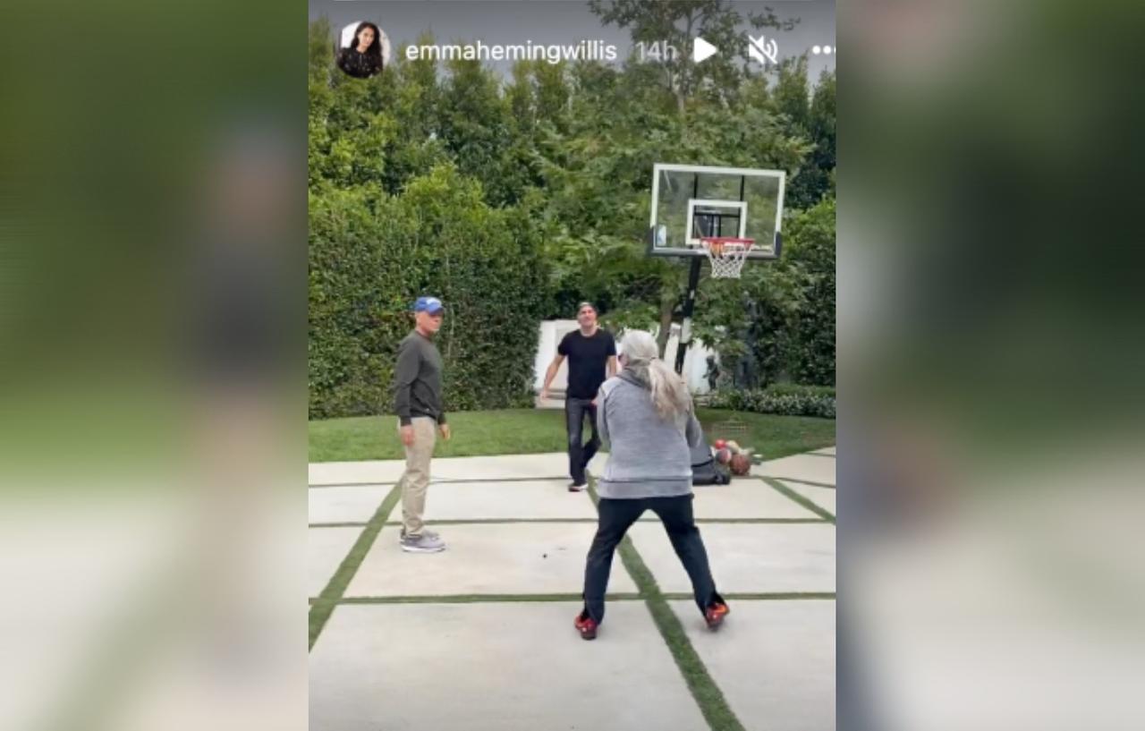 Bruce Willis Plays Basketball After Aphasia Diagnosis: Photos
