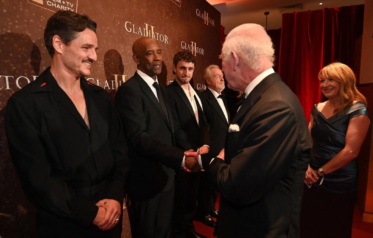 Denzel Washington Has Awkward Moment With King Charles At Premiere