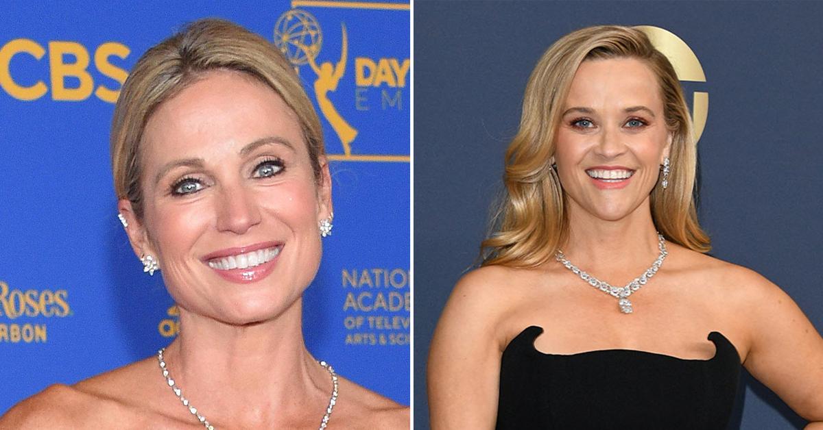 GMA's Amy Robach Jokes About Work Drama To Reese Witherspoon GMA's Amy Robach Jokes About Work Drama To Reese Witherspoon