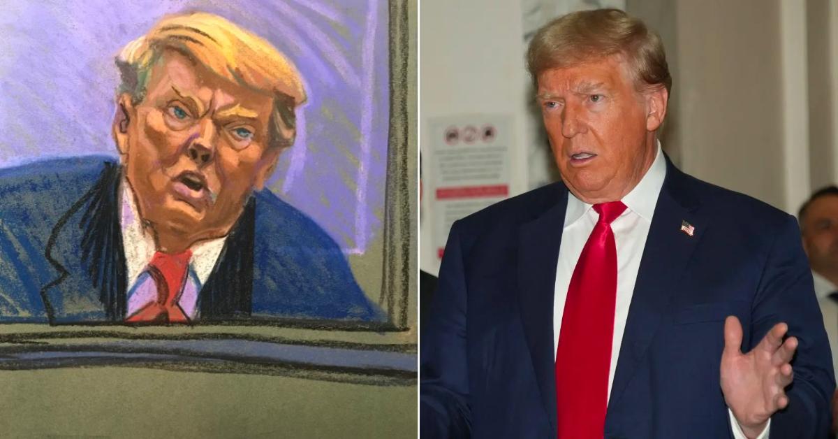 Donald Trump's Latest Court Room Sketches Mocked By Social Media Users