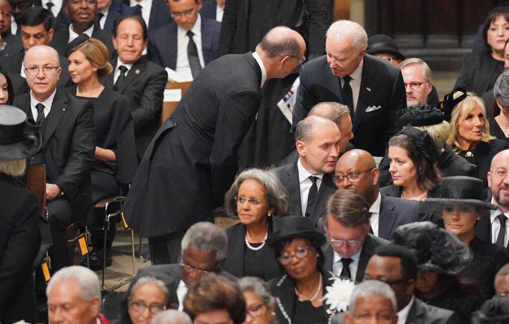 President Joe Biden & First Lady Sit 14th Row At Queen's Funeral