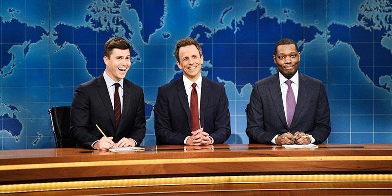 Seth Meyers Returns To The 'Weekend Update' Desk