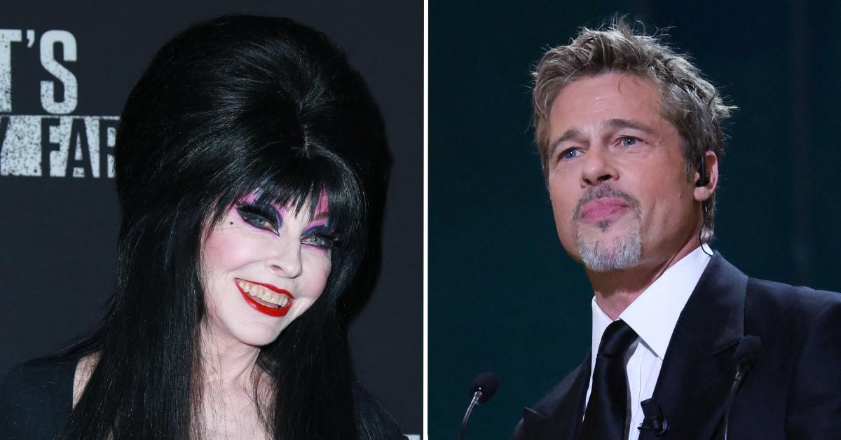 Brad Pitt Found Elvira's 'Haunted' Mansion 'Really Cool' & 'Awesome'