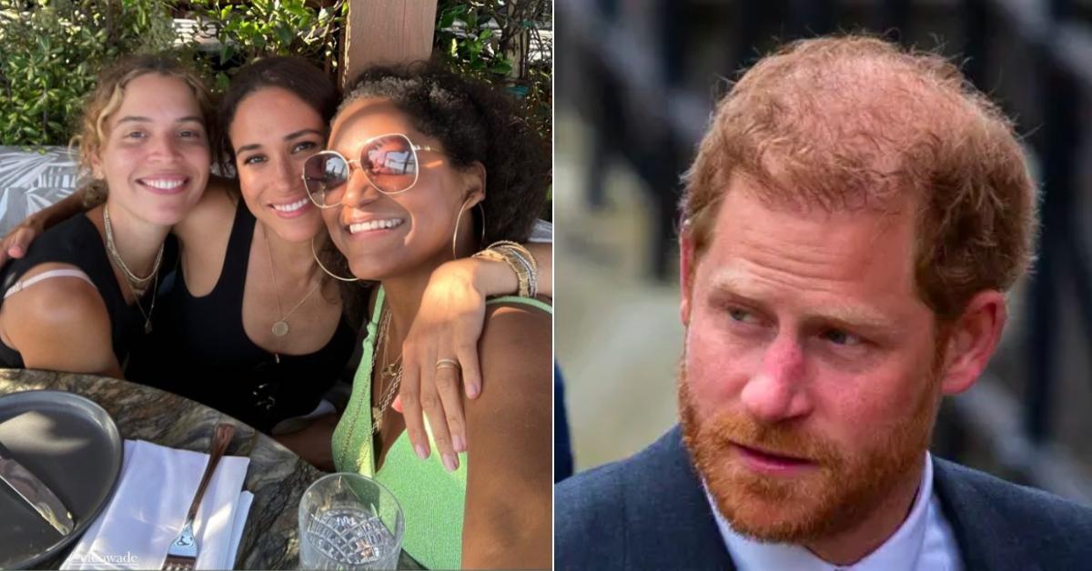 Meghan Markle Smiles In Rare Photo With Friends As Prince Harry Works