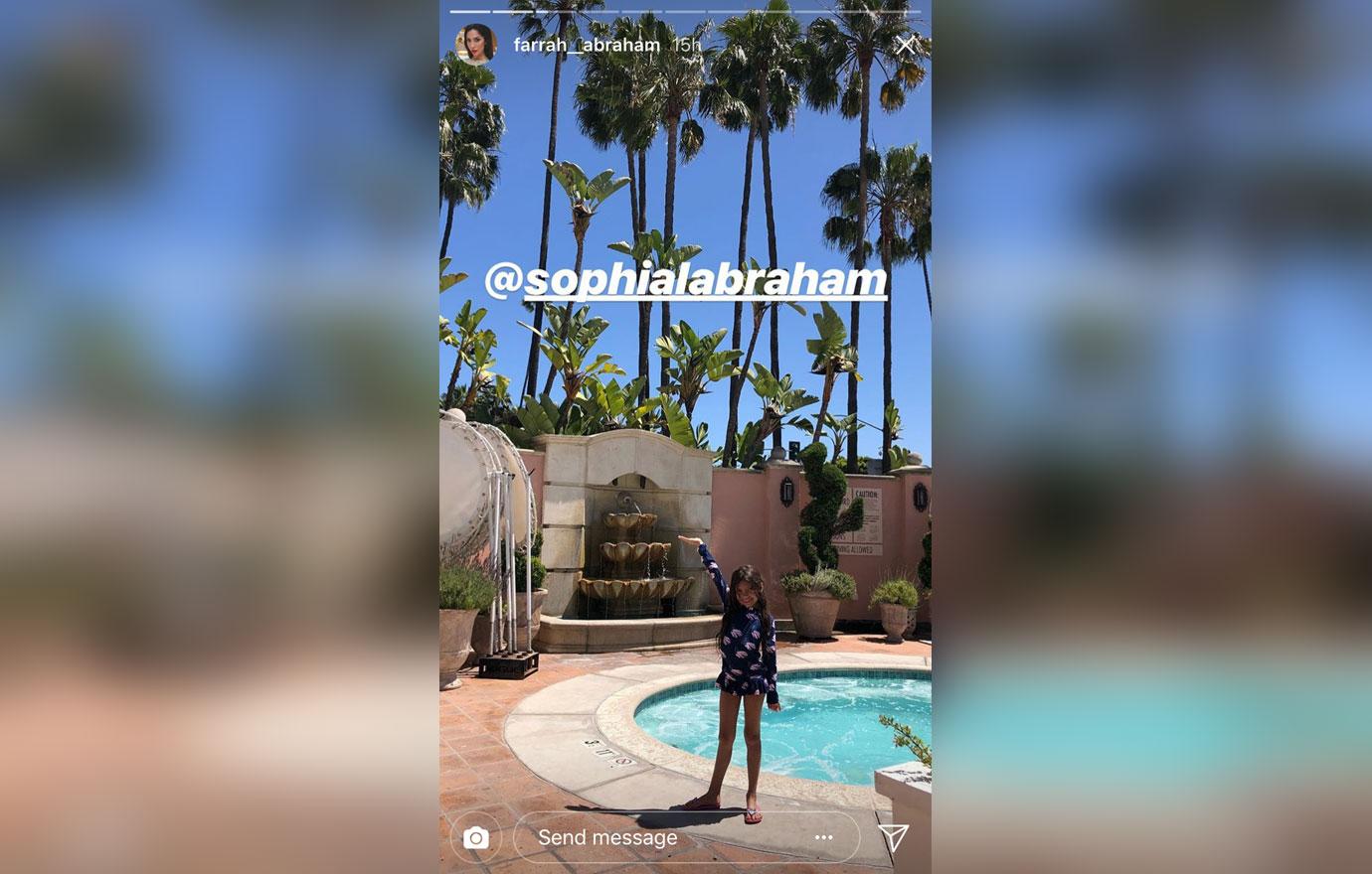 Farrah Abraham Poolside In A Tiny Bikini With Sophia Before Arrest