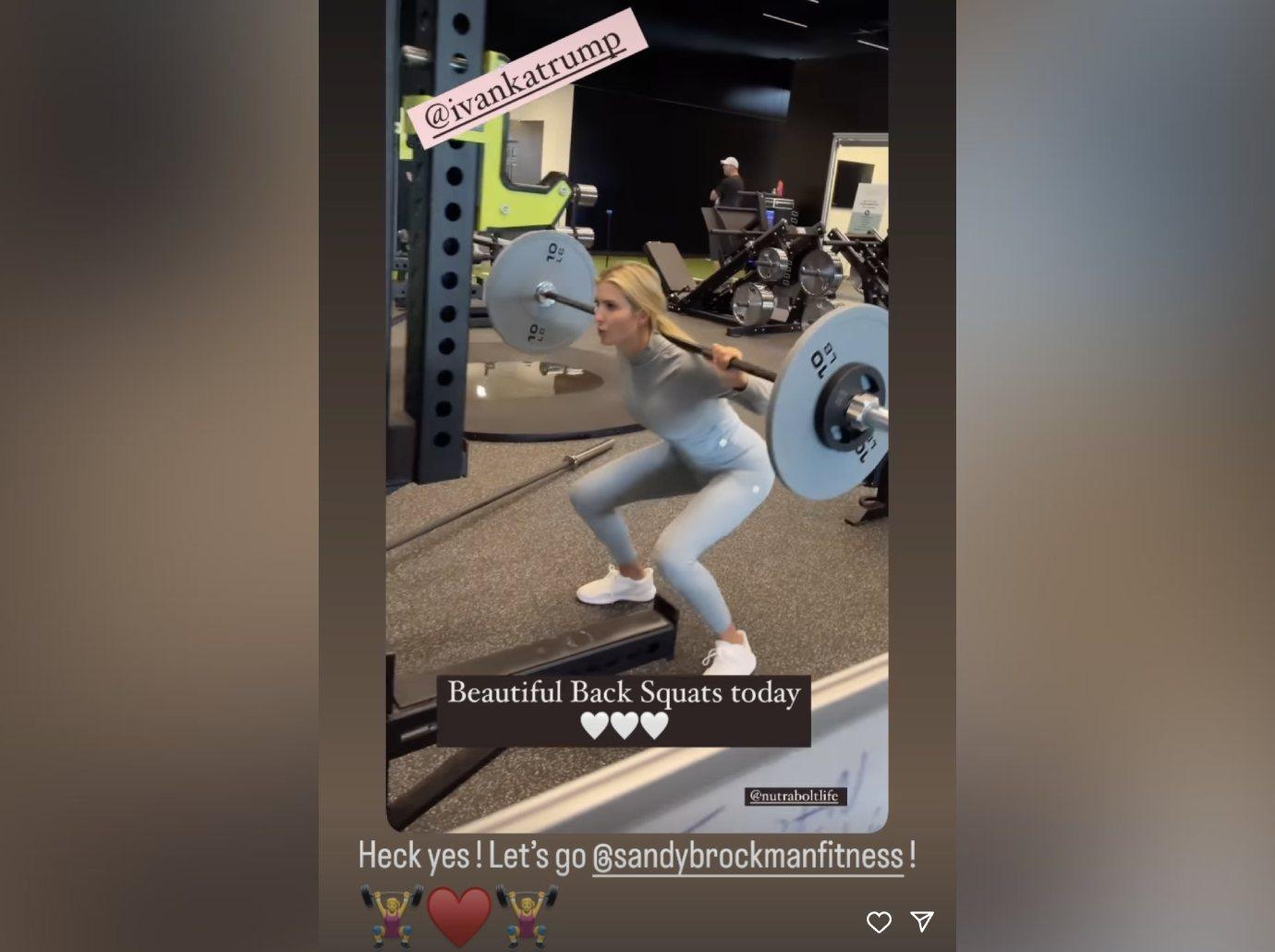 Ivanka Trump Does Back Squats During Workout: Photos