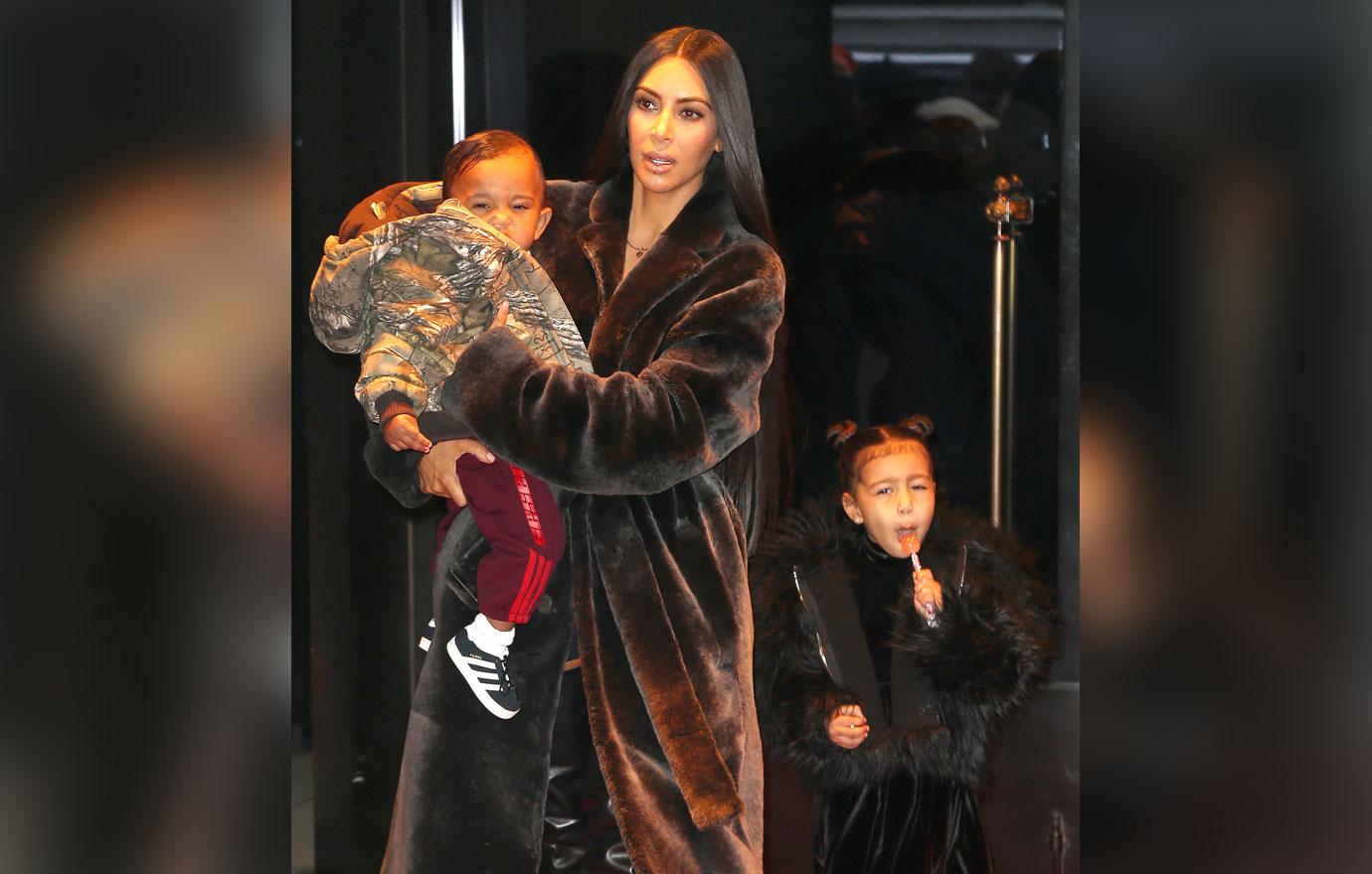 Kim Kardashian's Pic Of Saint With A Man Bun Is SO Cute!