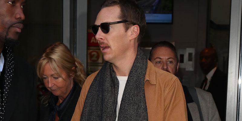 PICS Benedict Cumberbatch Rocks A New Mustached Look