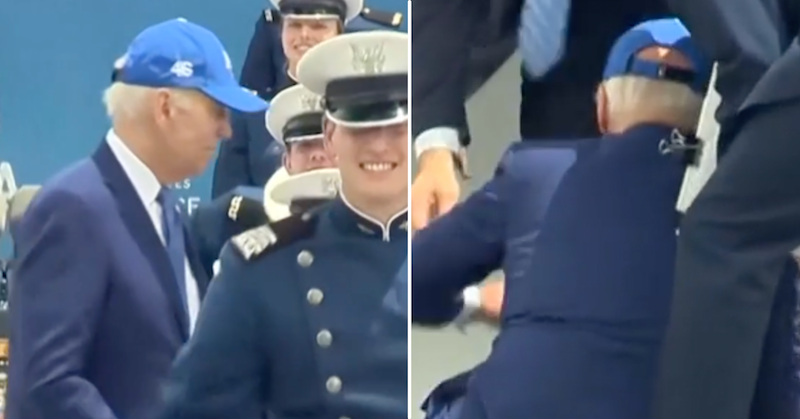 President Joe Biden Falls During Commencement Address: Watch