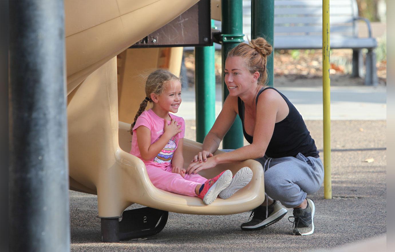 Kendra Wilkinson Goes To Park With Kids & New ‘Love’