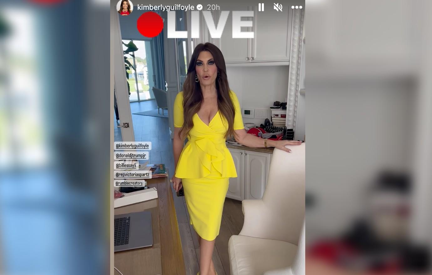 Kimberly Guilfoyle Mocked For Fixing Her Dress During Podcast: Watch