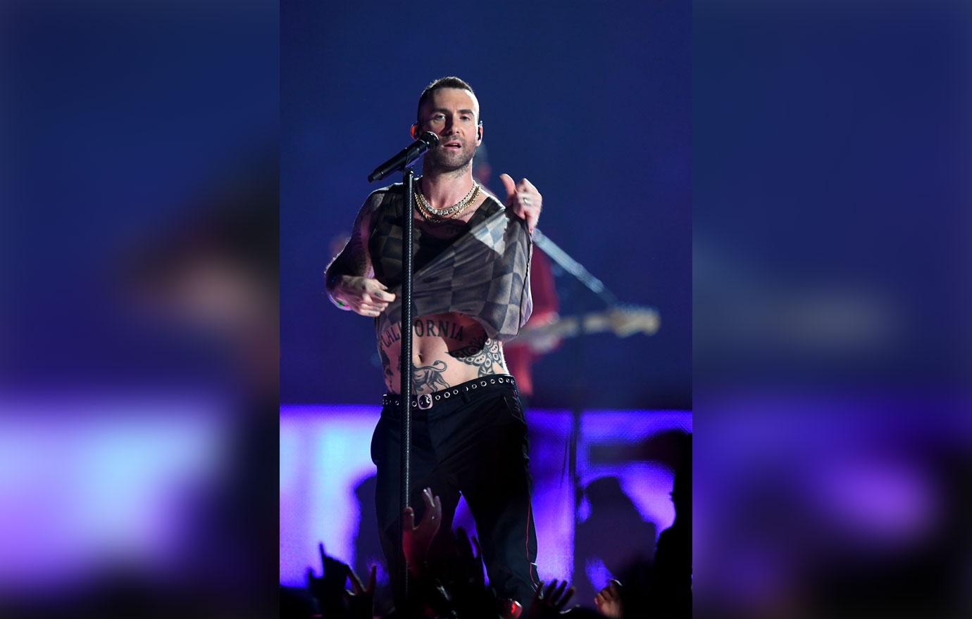 Fans Call Out CBS For Letting Adam Levine Perform Shirtless At Super Bowl