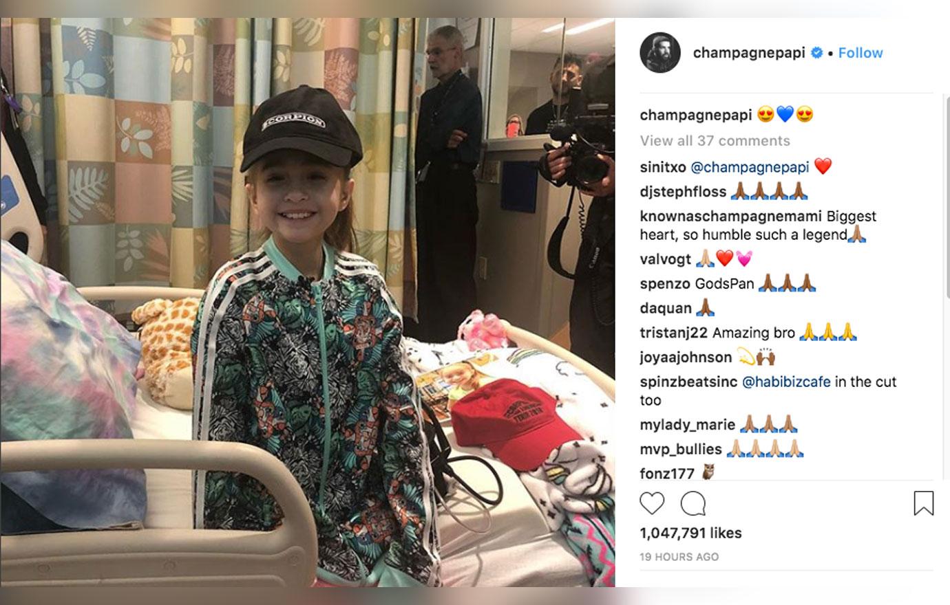 Drake Surprises 11-Year-Old Heart Transplant Patient In The Hospital