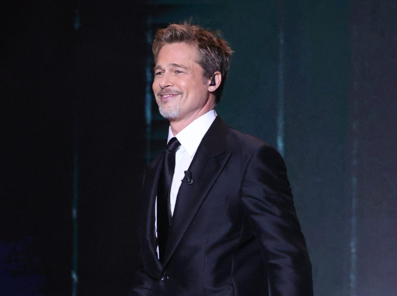 Brad Pitt & Girlfriend Ines De Ramon Show Rare PDA In England