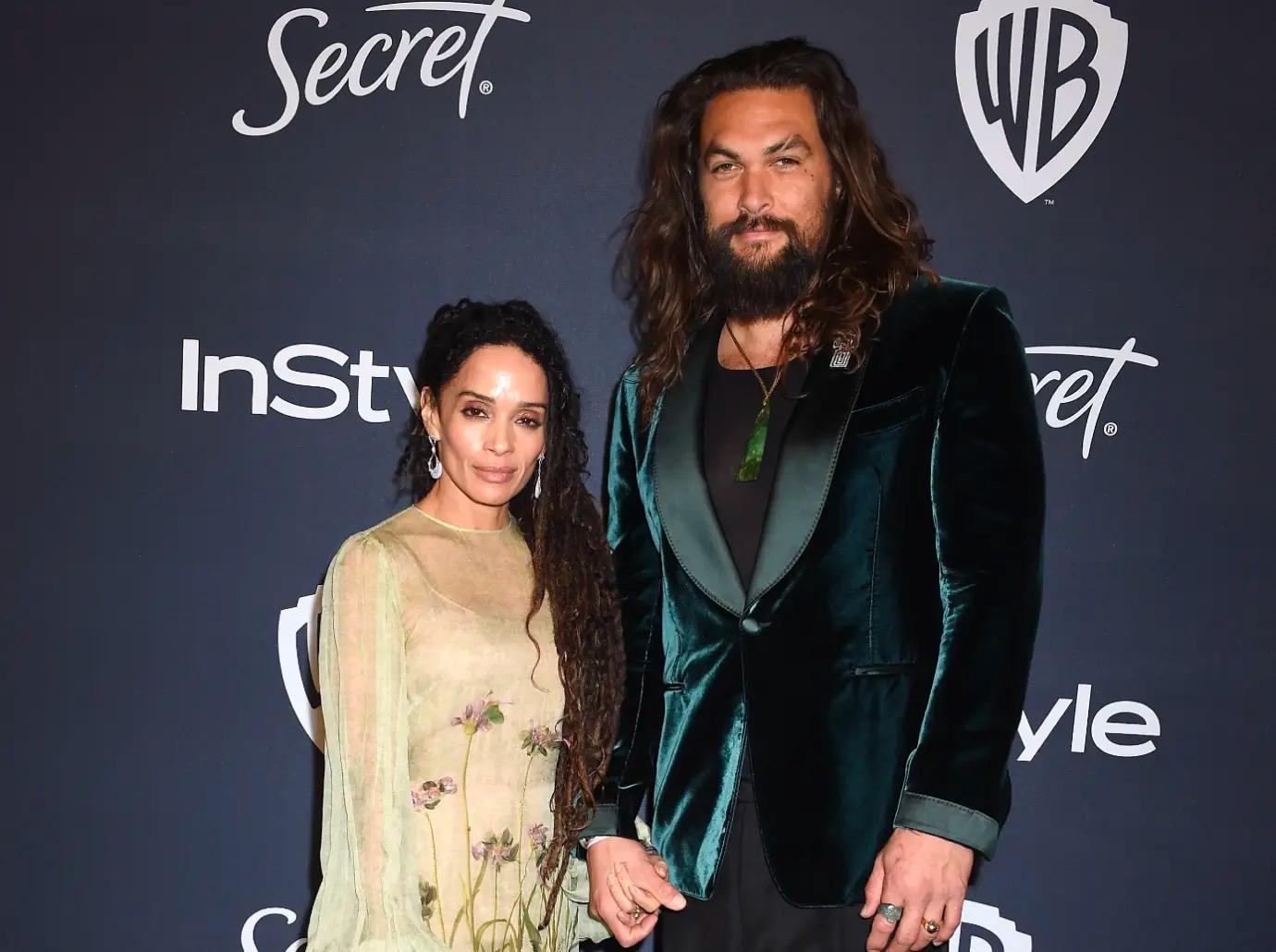 Jason Momoa Brings Christmas Tree To Ex-Wife Lisa Bonet