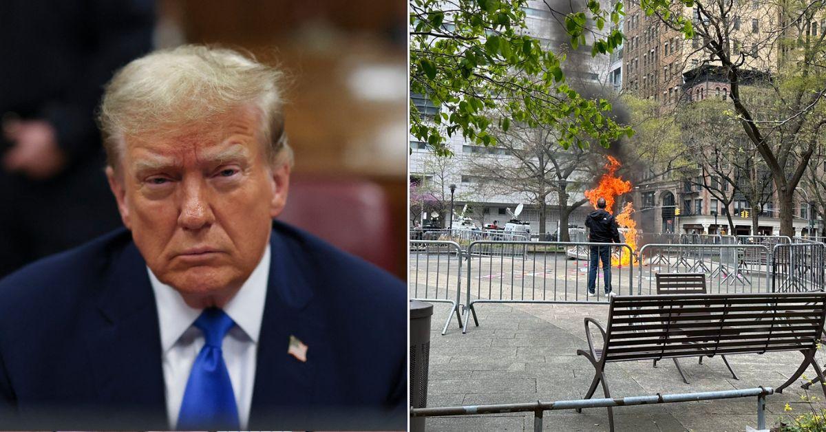 Donald Trump Trial: 20-Year-Old Sets Himself On Fire Outside Court