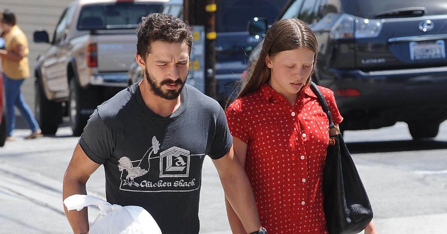 Shia LaBeouf Makes Rare Outing With Daughter Isabel At Universal