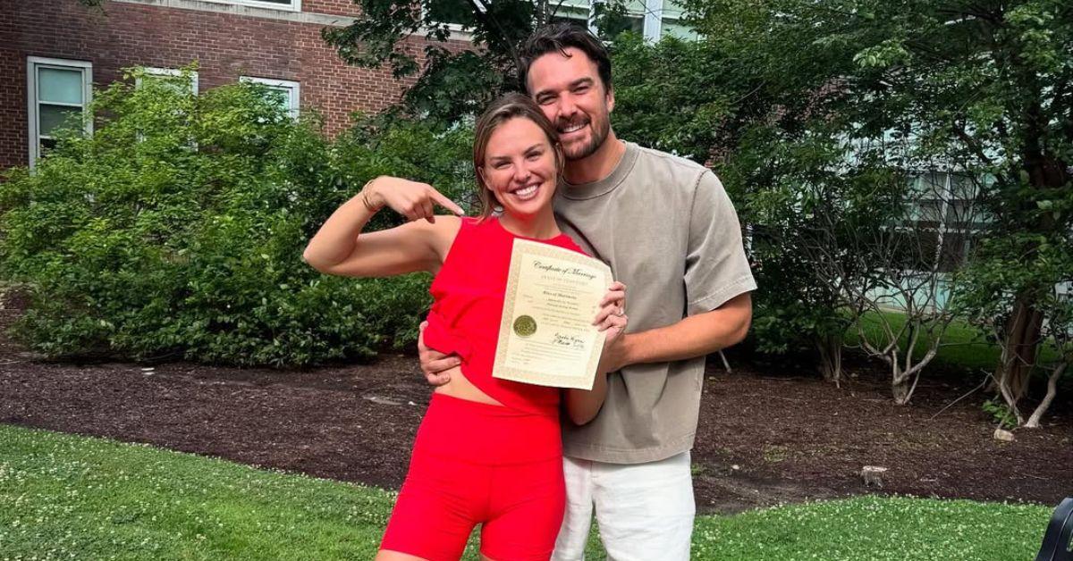 Hannah Brown Legally Marries Adam Woolard Ahead Of French Wedding
