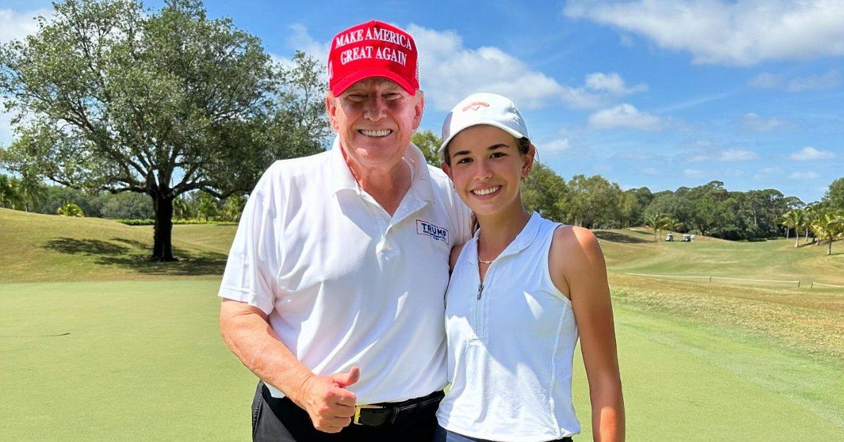 Donald Trump & Granddaughter Go Golfing, Teen Calls Elon Musk 'Uncle'