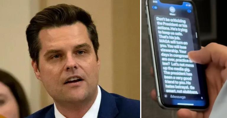 Matt Gaetz's Text Messages With His Mom About Donald Trump Exposed