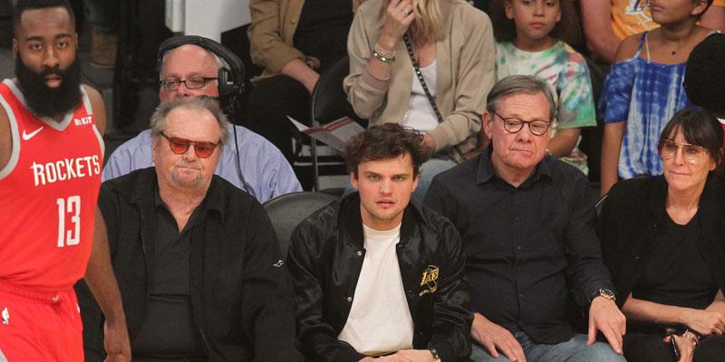 Jack Nicholson & Son Sit Courtside For Lebron's First Lakers Home Game