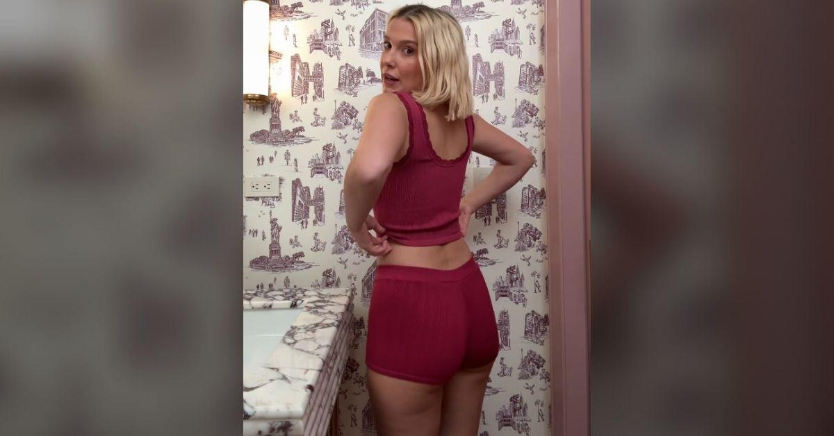 Millie Bobby Brown Shows Off Assets In Love Core Pajama Set: Photos