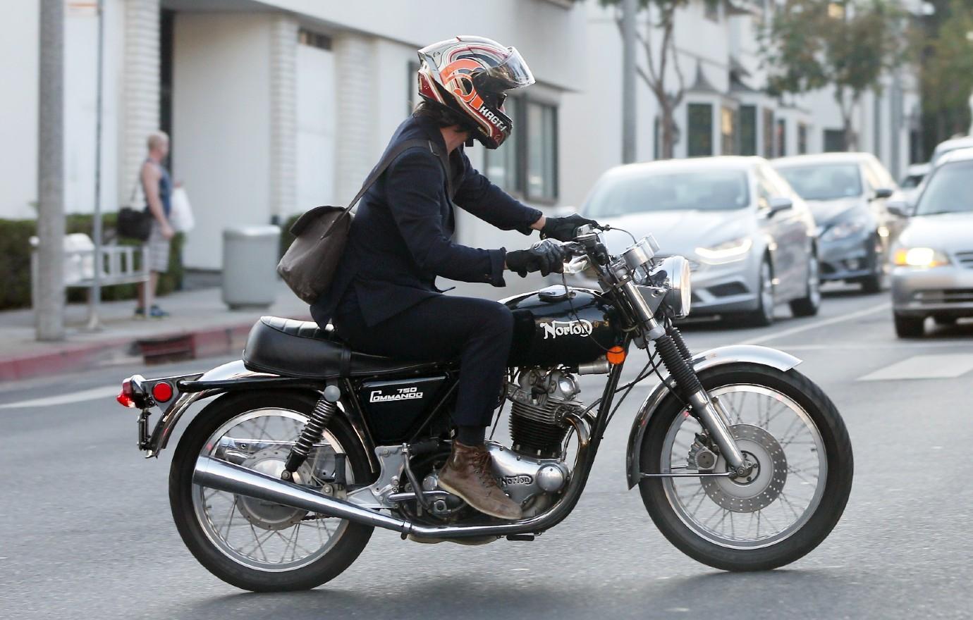 Notable 'Good Guy' Keanu Reeves Flaunts Bad Boy Side On Motorcycle Ride