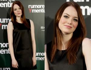 Emma Stone-Faced Serious at Madrid Premiere