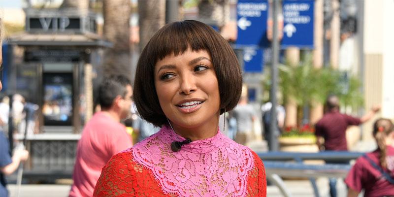 Kat Graham Debuts '70s Style Outfit & New Bob Hairstyle In L.A.