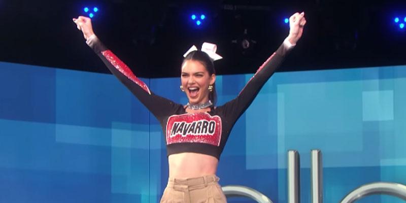 Kendall Jenner Performs Navarro Cheer Stunt On ‘The Ellen Show’