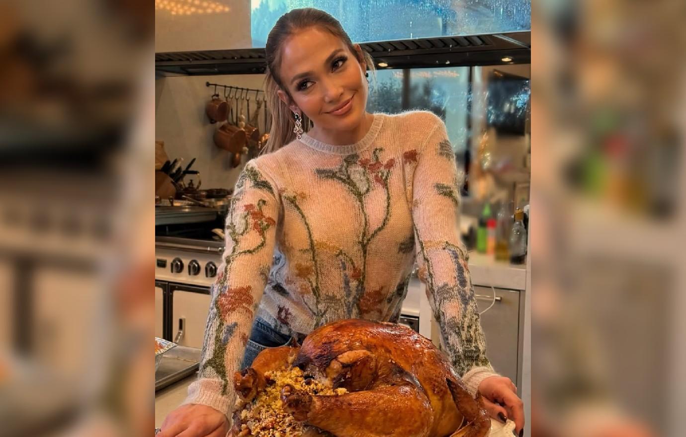 Jennifer Lopez Shows Off Curves In See-Through Top At Dinner With Pals