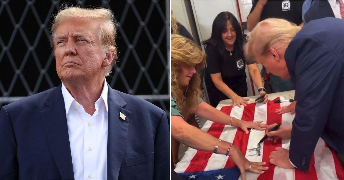 Donald Trump Signed American Flag During September 11 Anniversary