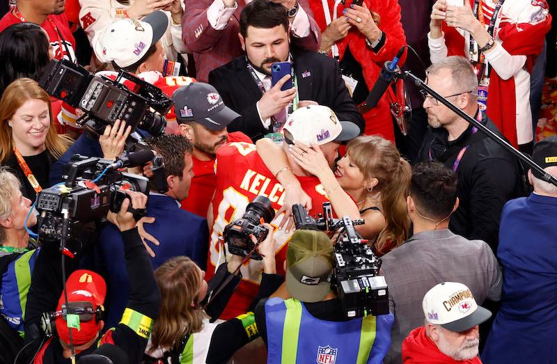 Taylor Swift & Travis Kelce Sing & Dance At Super Bowl 2024 After-Party