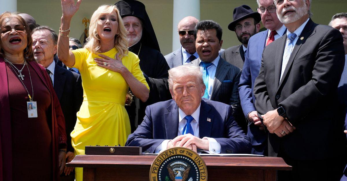 Viral Video Shows Trump Faith Group Praying In Tongues At White House