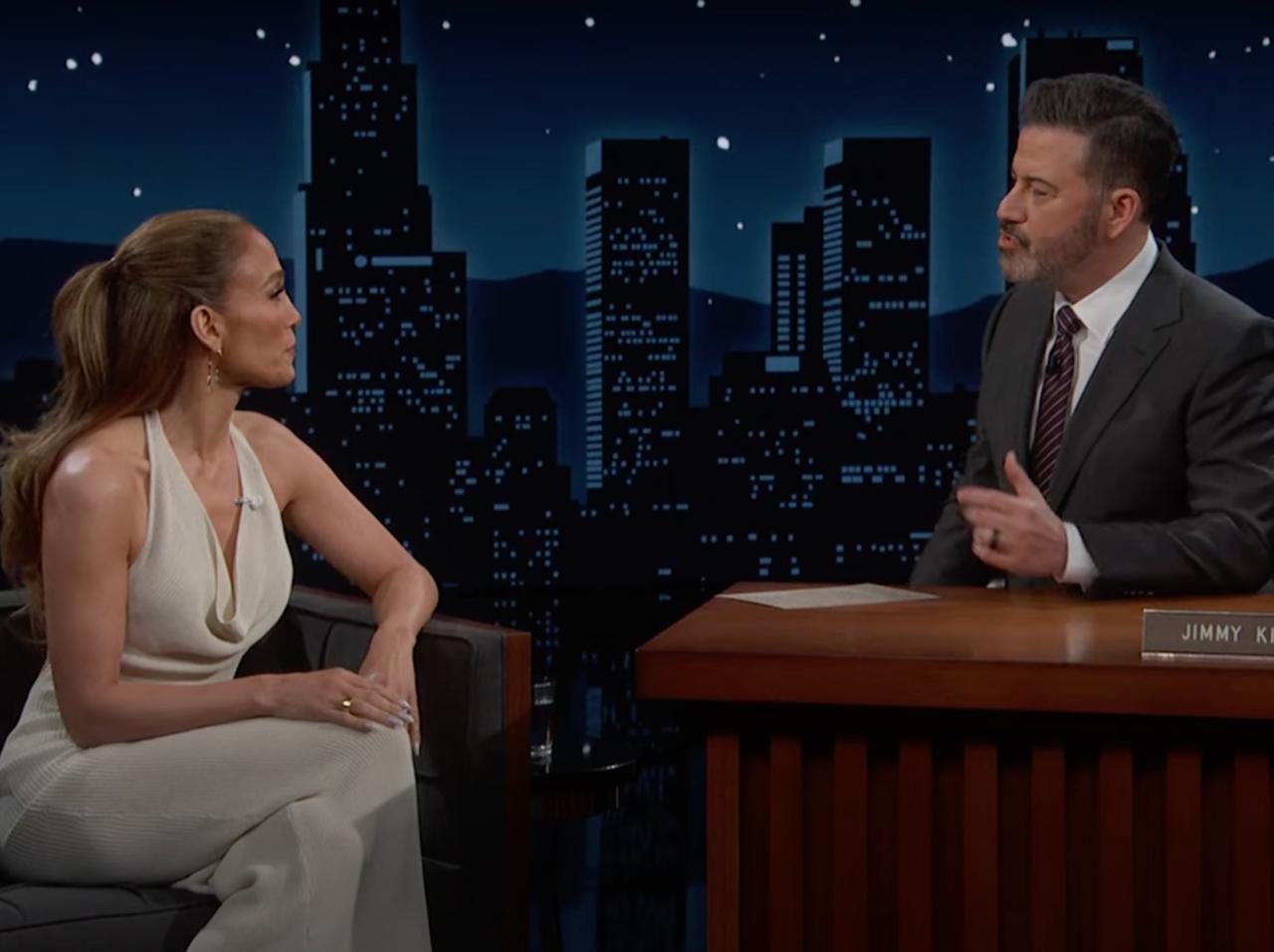 Jennifer Lopez Mentions Husband Ben Affleck On Jimmy Kimmel Live