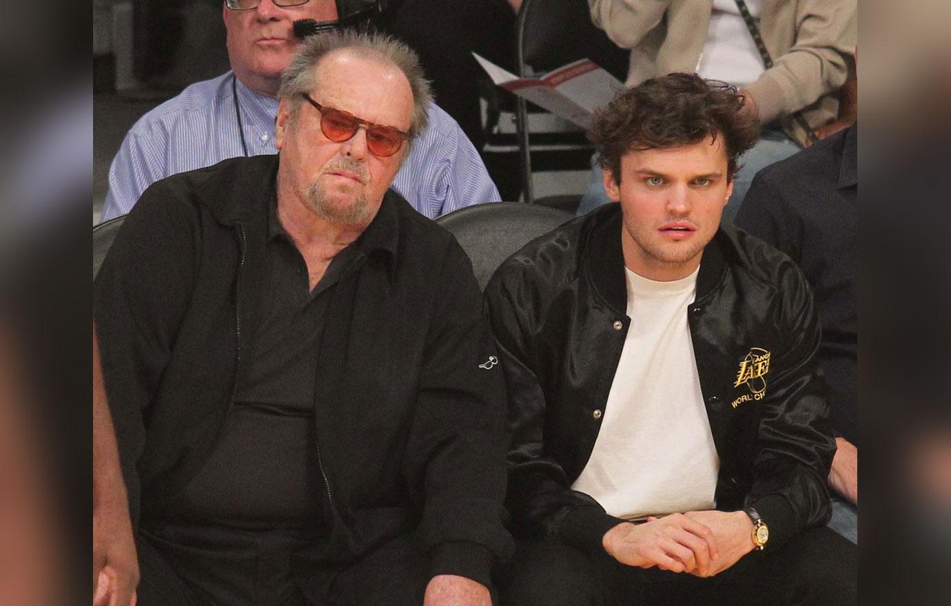 Jack Nicholson & Son Sit Courtside For Lebron's First Lakers Home Game