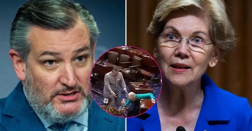 Ted Cruz Rushes To Help Elizabeth Warren After She Falls Down: Watch