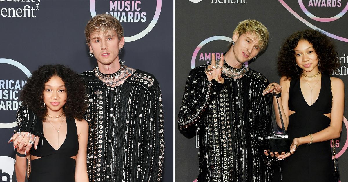 Machine Gun Kelly Attends 2021 AMAs With Daughter: Pics